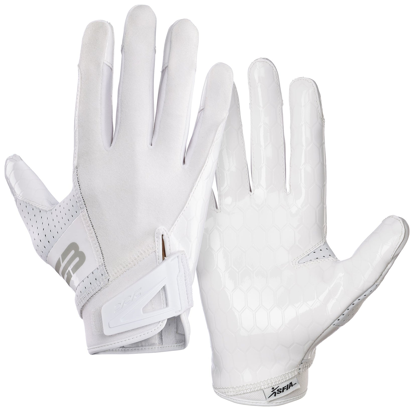 Stickiest All-White Football Gloves | Drippy Football Gloves – Grip Boost