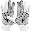 White & Black Football Gloves | "Peace Sign" Receiver Gloves – Grip Boost