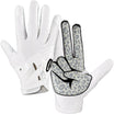 Grip Boost Stealth 6.0 Gloves | White/Black Football Gloves | Grip Boost