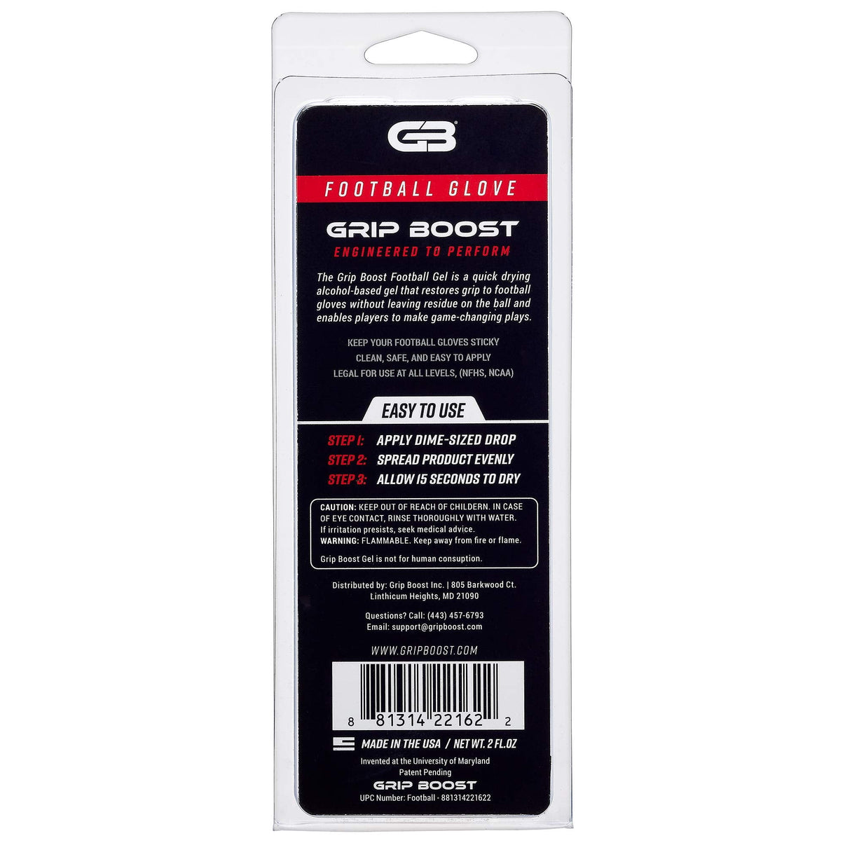 Football Glove Grip Gel 2 oz | Sticky Glove Grip Enhancer | Grip Boost
